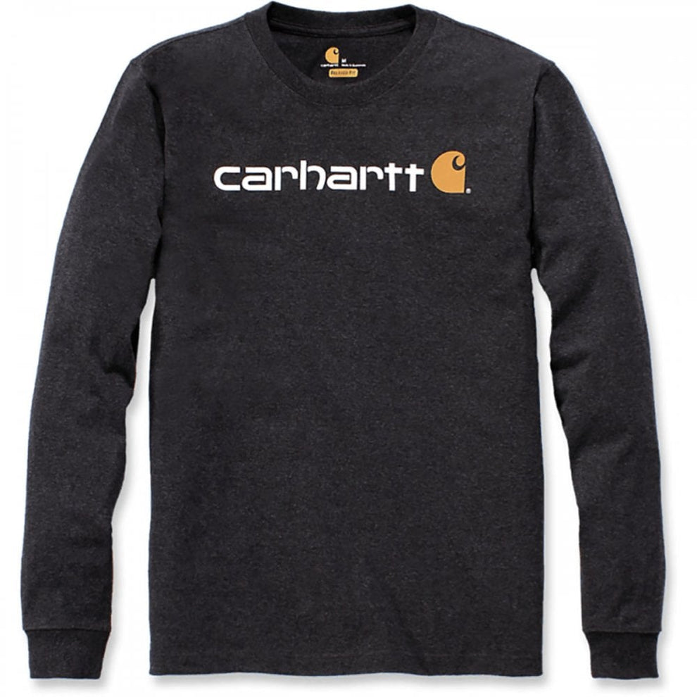 Carhartt 104107 Core Logo T-Shirt Long Sleeve | MI Supplies – MI ...